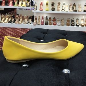 Cherish | Shoes | Cherish Yellow Pointed Toe Comfort Flat Loafer 8 ...